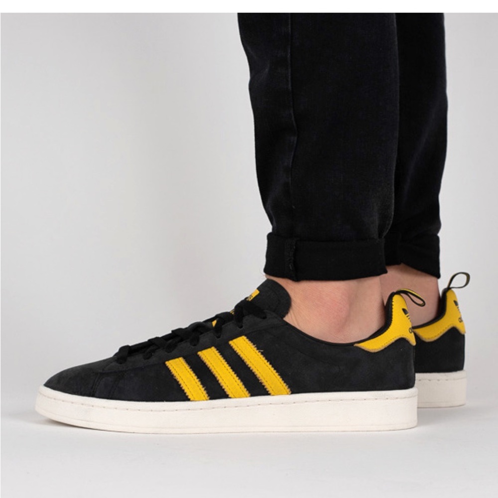 Adidas Black/Yellow Original Campus Sneakers - Gem